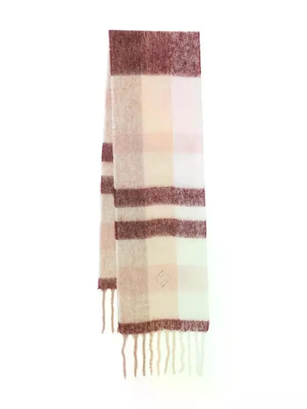Peserico Checked Fringed Scarf - Neutrals
