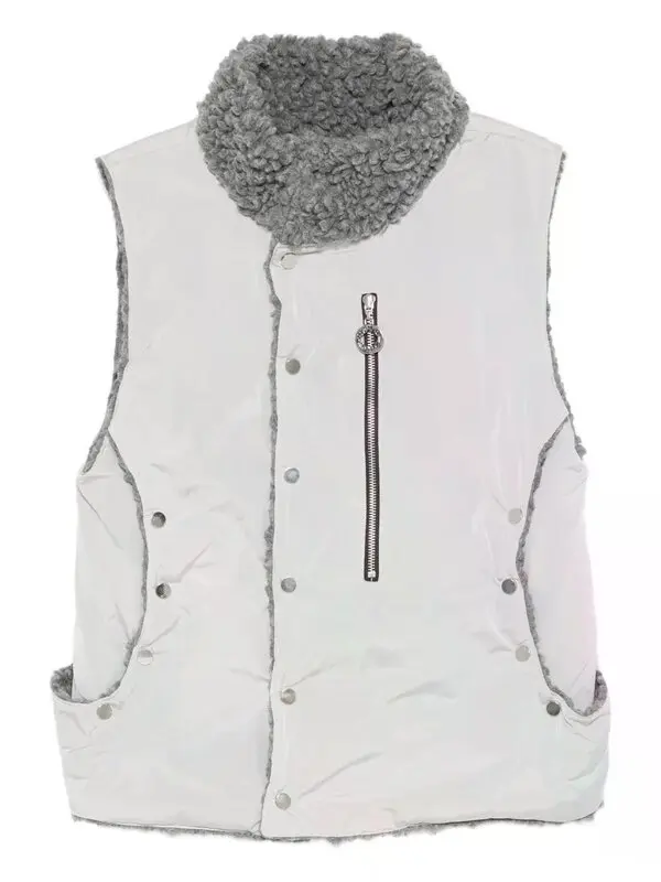 CHARLIE CONSTANTINOU Fleece Trimmed Gilet - Grey
