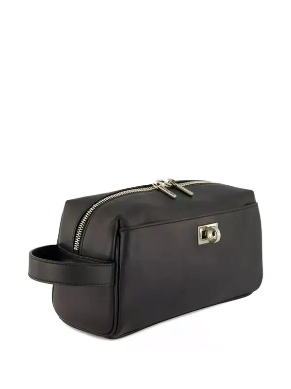 Balenciaga Rodeo Leather Toiletry Pouch - Black