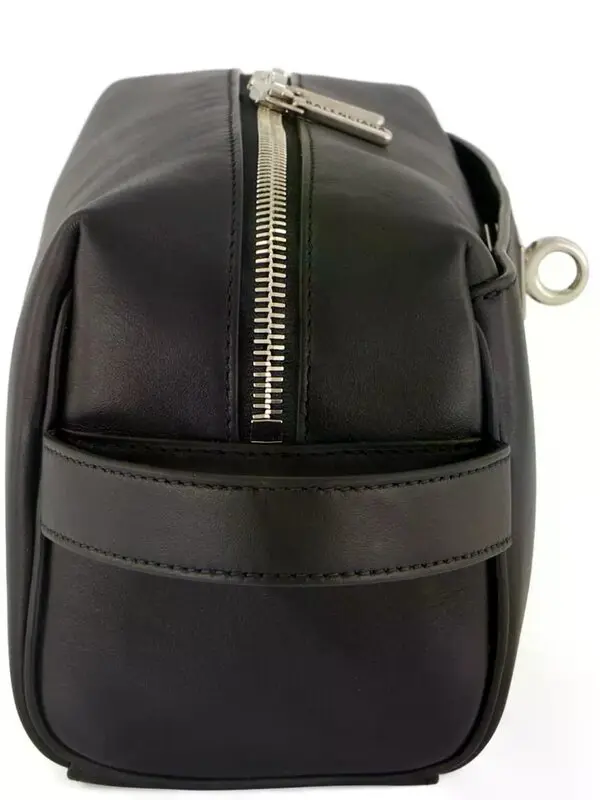 Balenciaga Rodeo Leather Toiletry Pouch - Black