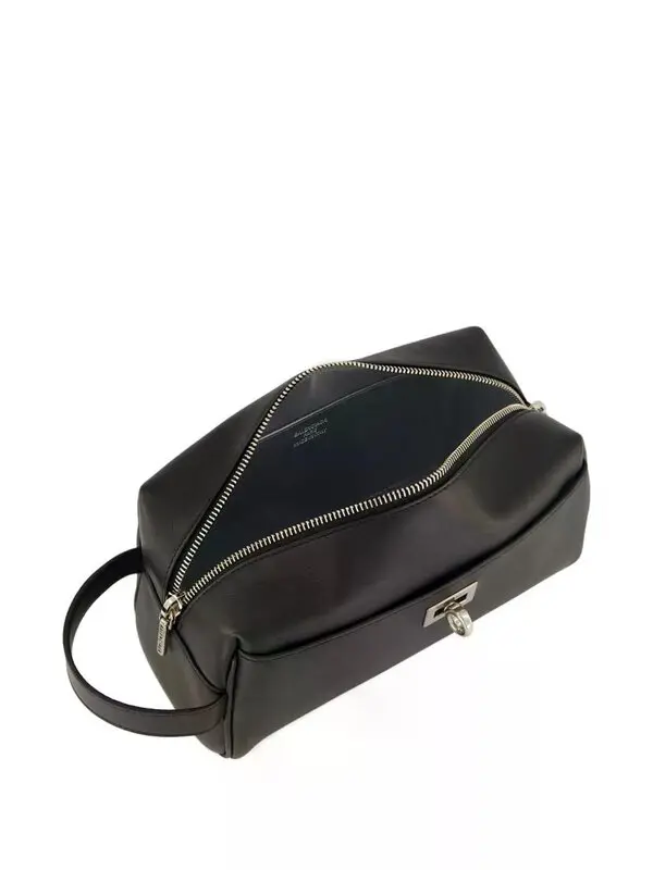 Balenciaga Rodeo Leather Toiletry Pouch - Black