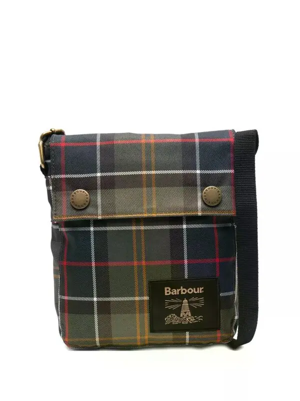 Barbour Tartan Messenger Bag - Green