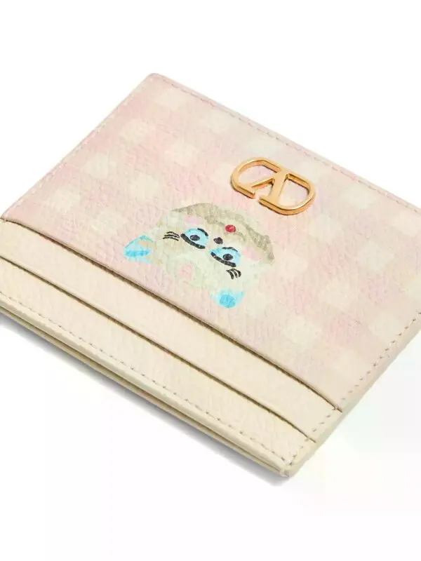 Valentino Garavani Le Chat De La Maison Card Holder - Neutrals