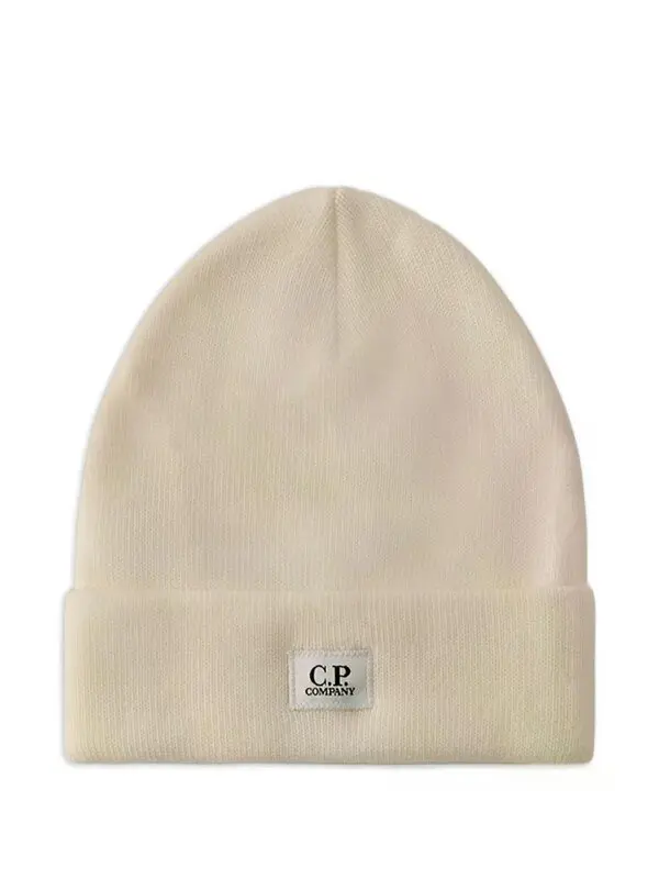 C.P. COMPANY Logo-patch Beanie - Neutrals