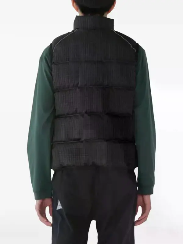 AND WANDER Gingham-pattern Gilet