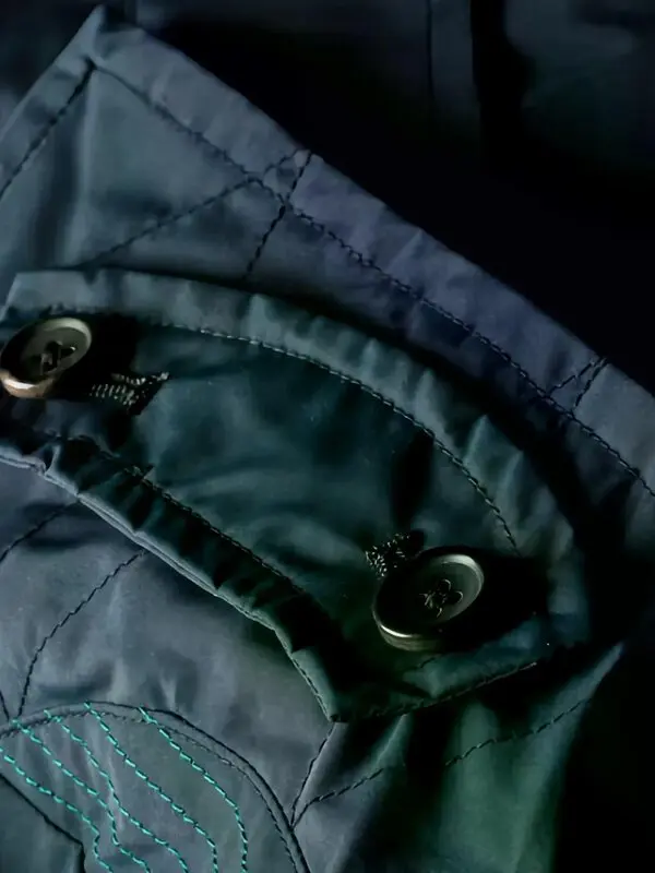 Paul Smith Buttoned Mac Coat - Blue