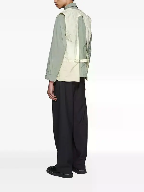 JIL SANDER Belted Back-detail Vest - Neutrals