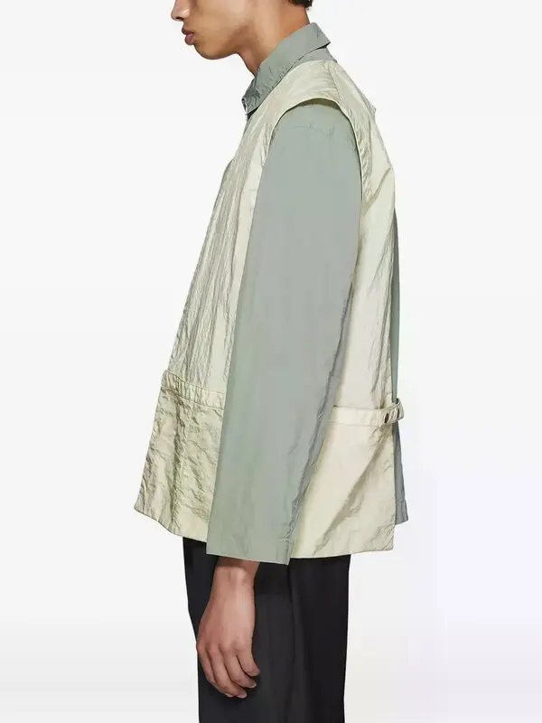 JIL SANDER Belted Back-detail Vest - Neutrals