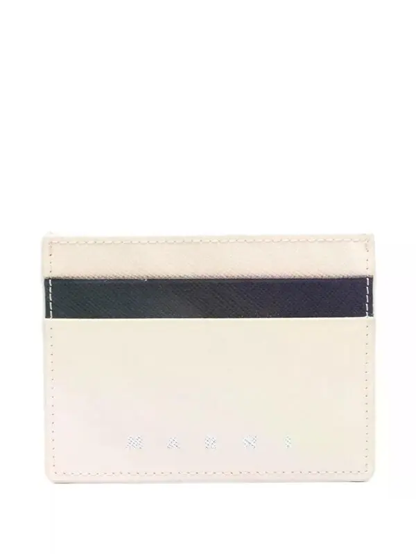 Marni Mbossed-logo Cardholder - Neutrals