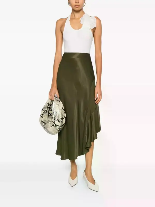 TWINSET Ruffled Asymmetric Hem Skirt