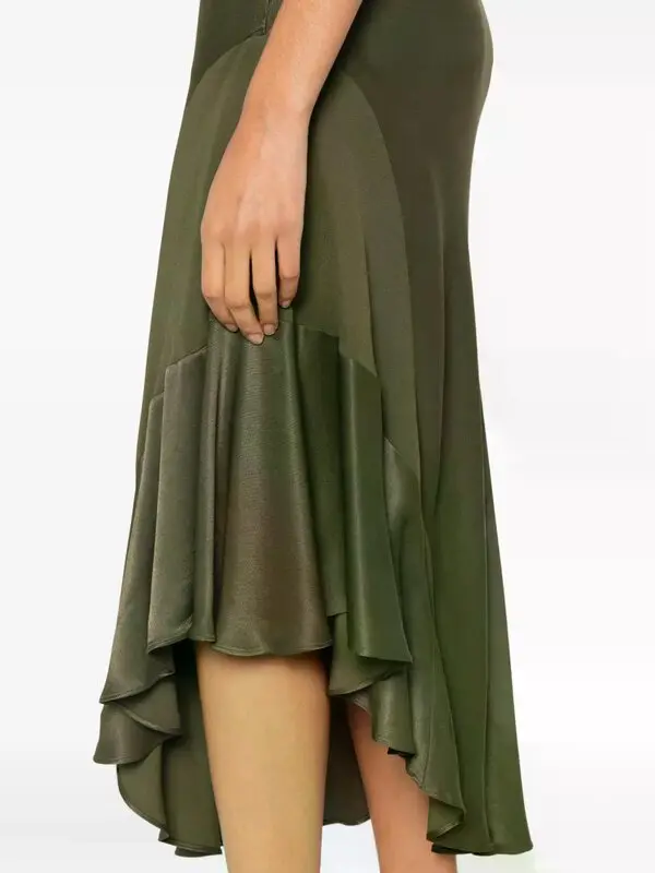 TWINSET Ruffled Asymmetric Hem Skirt