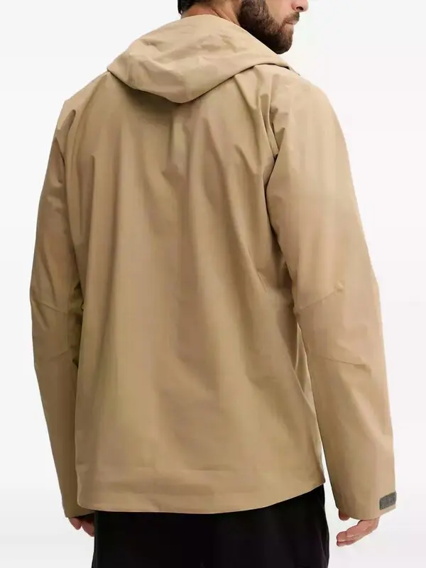 HAGLOFS Hooded Logo-detail Jacket - Brown