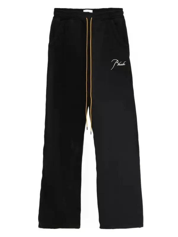 Rhude Logo-embroidered Track Pants - Black