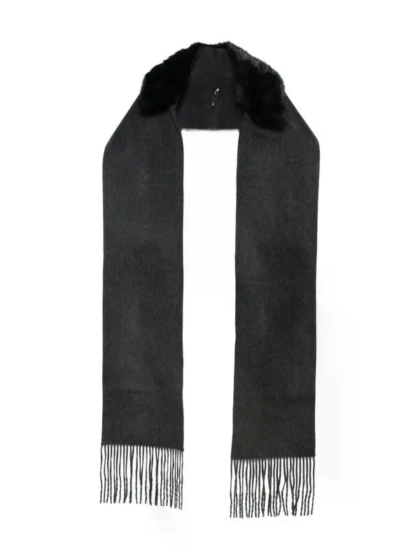 Liviana Conti Fringed Scarf - Grey