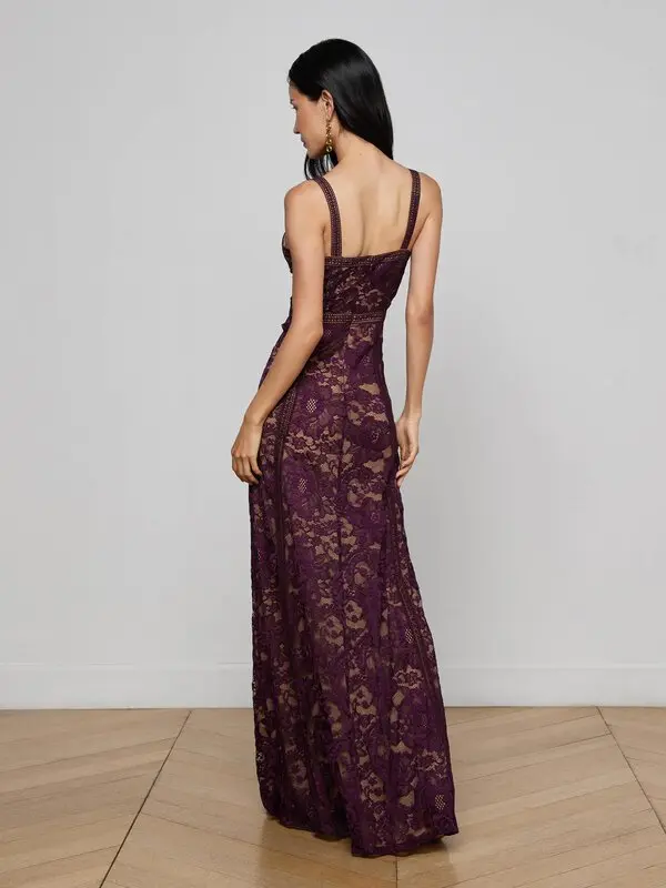 L'Agence Laynie Lace Maxi Dress