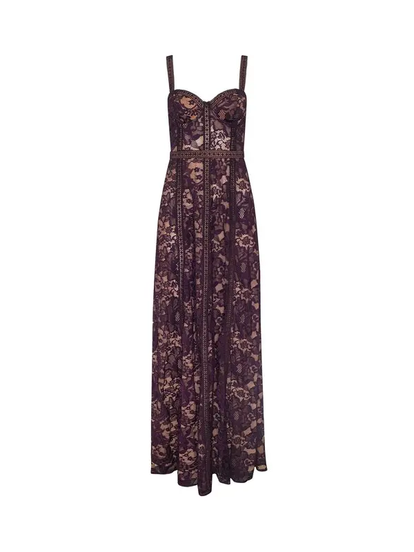 L'Agence Laynie Lace Maxi Dress