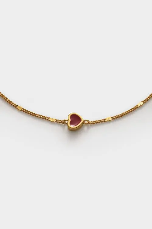 KATIE LOXTON Plated Heart Charm Bracelet