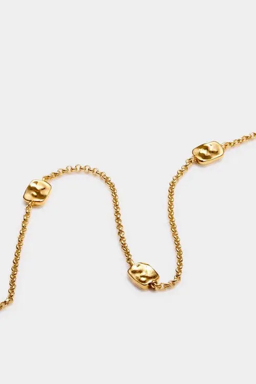 KATIE LOXTON Bea Waterproof Choker Necklace With Molten Charm Detailing