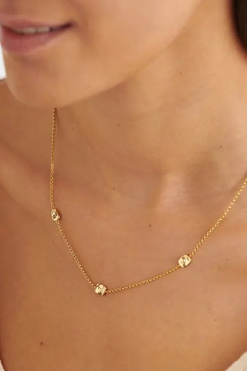 KATIE LOXTON Bea Waterproof Choker Necklace With Molten Charm Detailing
