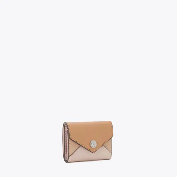 Tory Burch Small Envelope Leather Wallet - Soft Pink Multi