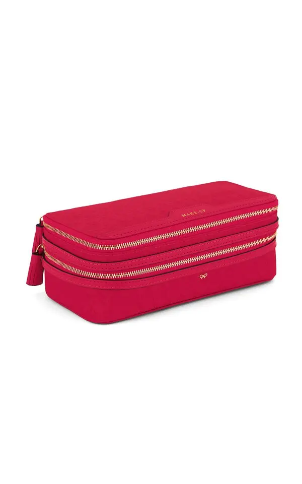 ANYA HINDMARCH Make Up In Magenta Ah Logo Nylon - Fuchsia