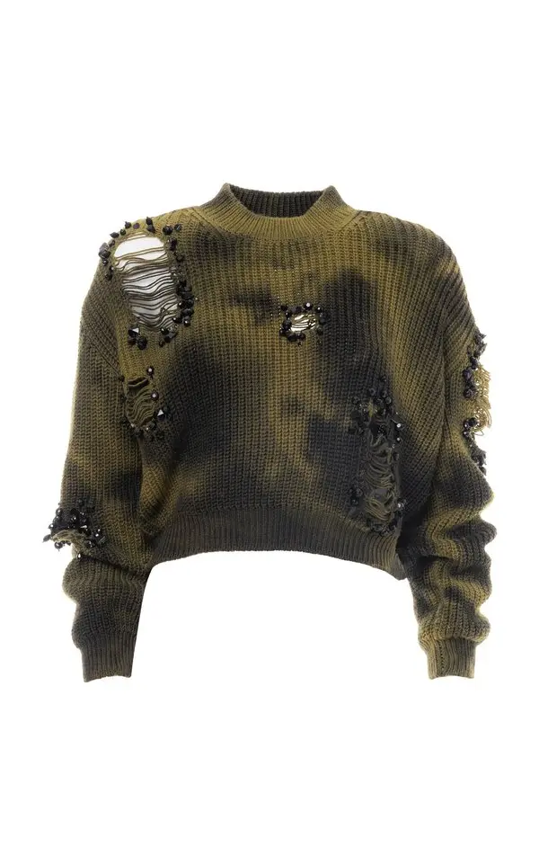 DES_PHEMMES Tie Dye Wool Pullover