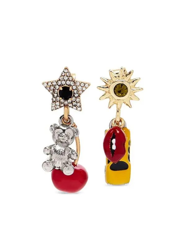 Marc Jacobs The Trinket Charm Cluster Earrings - Grey