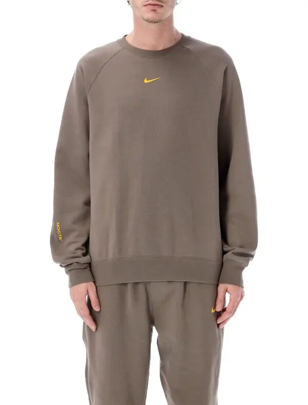 Nike Nocta Fleece Crewneck Sweatshirt - Olive Grey