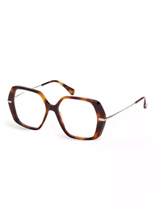 Max Mara Geometry Frame Eyeglasses - Brown