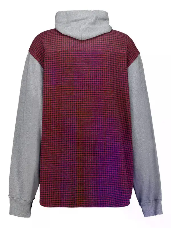 Balenciaga Hooded Check Shirt Jacket