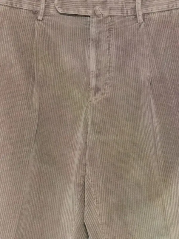 DELL'OGLIO Pleated Corduroy Trousers