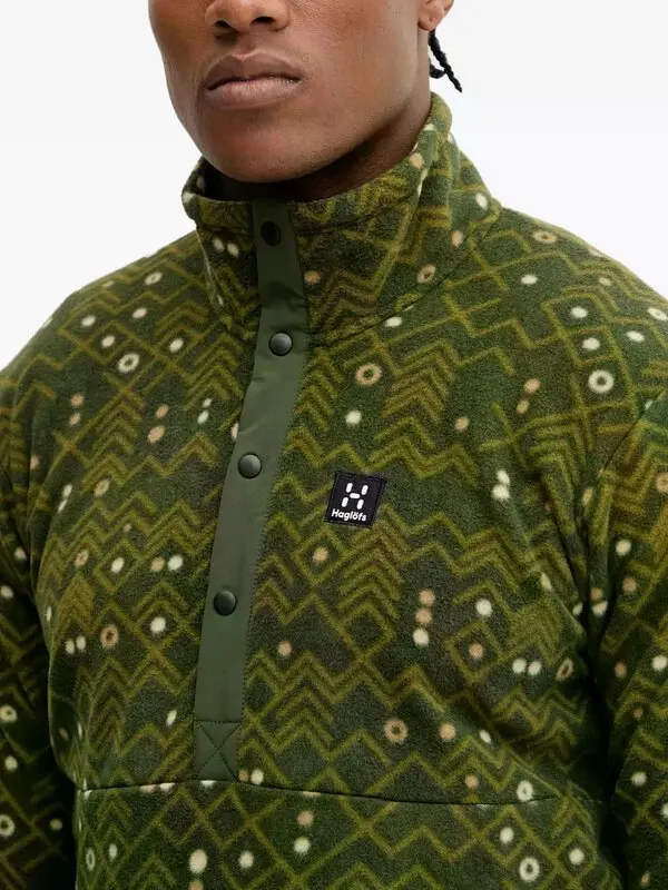 HAGLOFS Printed Button-down Sweatshirt - Green
