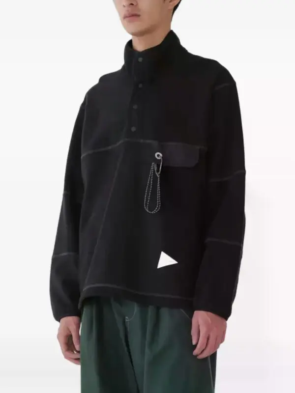AND WANDER Buttoned Chest-pocket Sweater