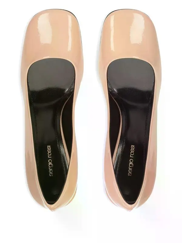 SERGIO ROSSI 80mm Square-toe Pumps - Neutrals