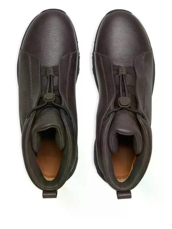 Zegna Triple Stitch Vetta Boots - Brown