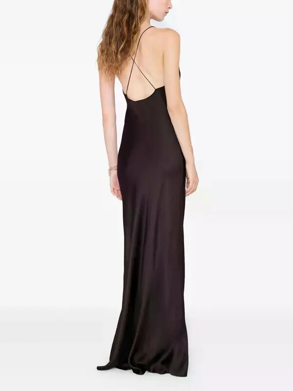 ANINE BING Laurel Criss-cross Slip Maxi Dress