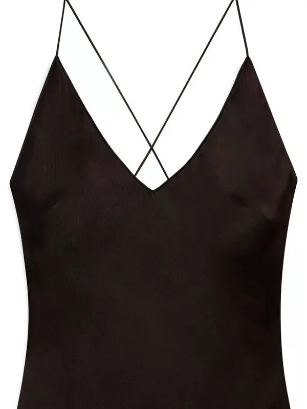 ANINE BING Laurel Criss-cross Slip Maxi Dress