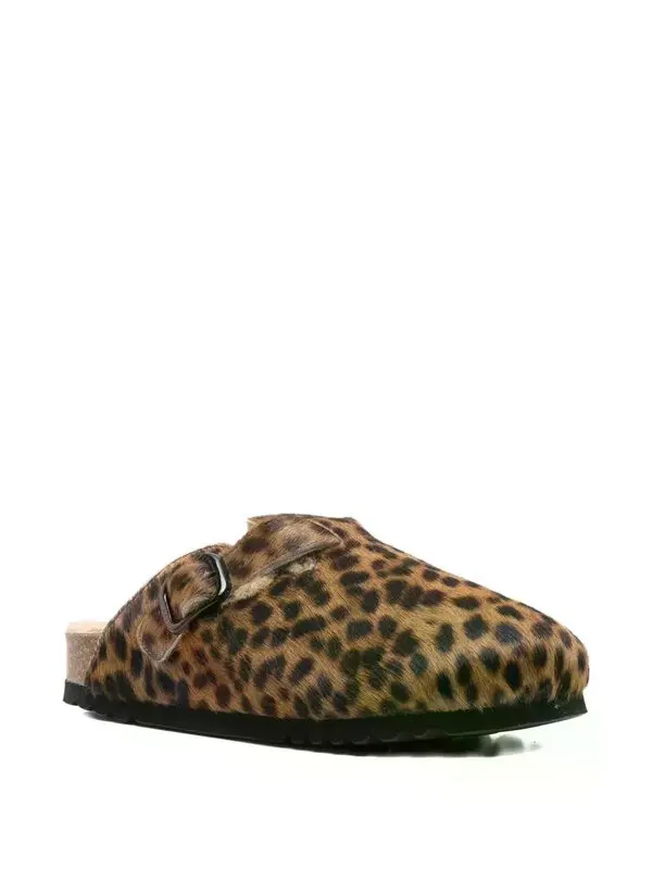 DR. SCHOLL'S SHOES Fae Leopard-print Buckle Mules - Brown