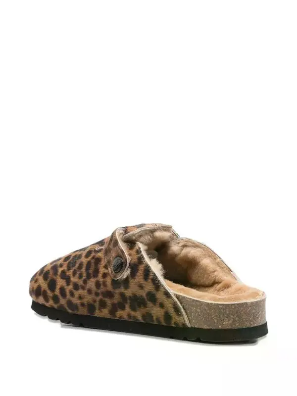 DR. SCHOLL'S SHOES Fae Leopard-print Buckle Mules - Brown
