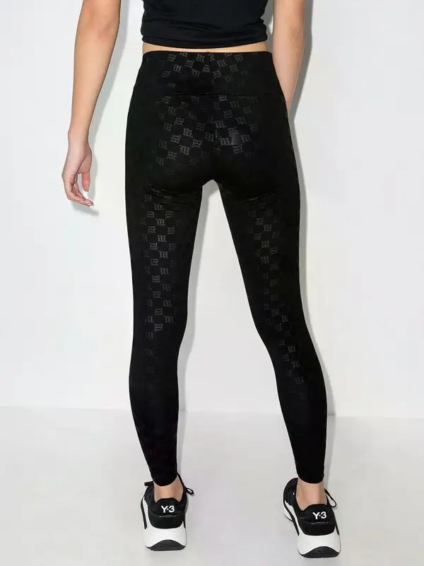 MISBHV All-over Logo Print Stretch Leggings