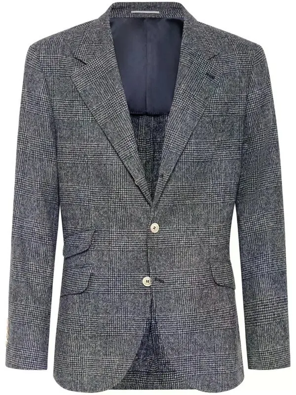 Brunello Cucinelli Single-breasted Checked Blazer