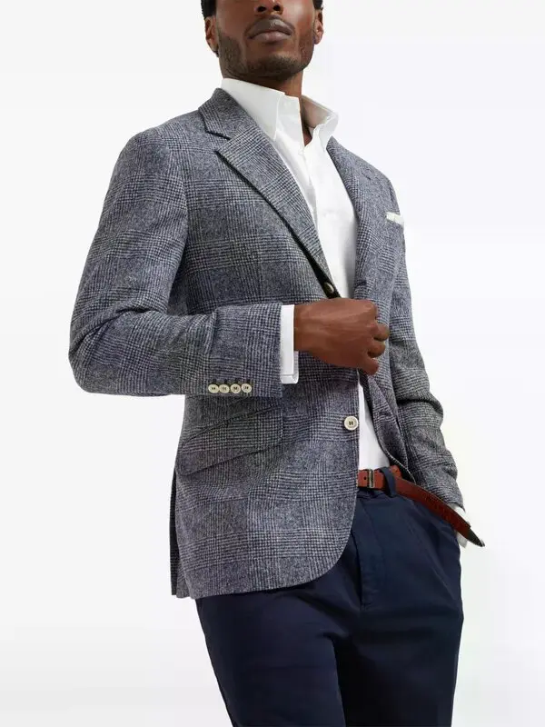 Brunello Cucinelli Single-breasted Checked Blazer