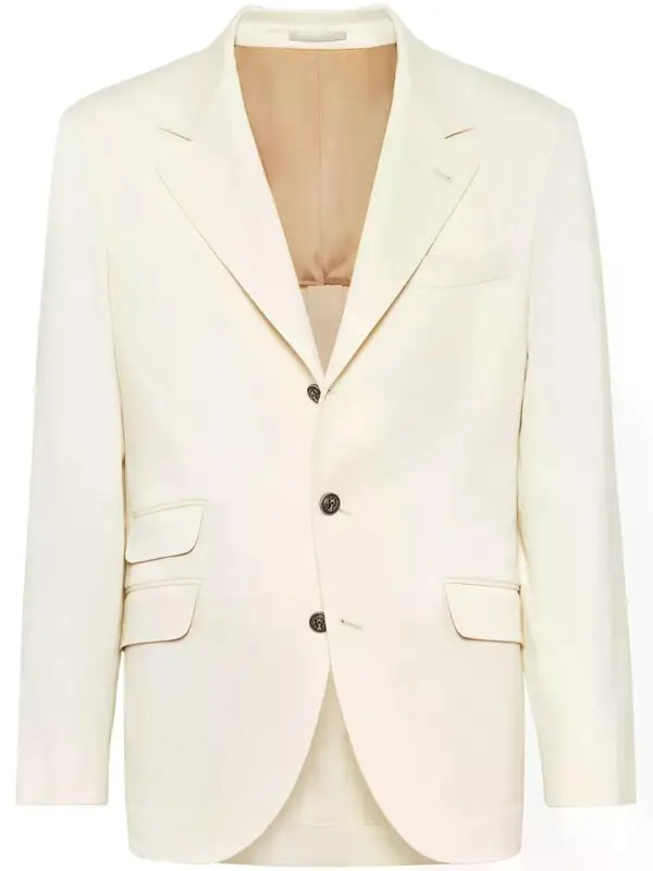 Brunello Cucinelli Notched-lapel Cashmere Blazer - Neutrals