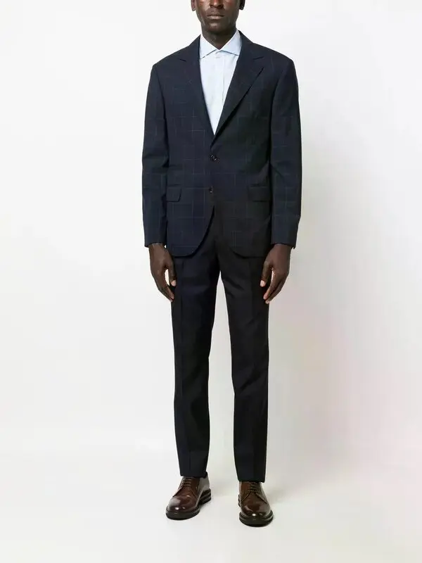 Brunello Cucinelli Single-breasted Checked Tailored Blazer