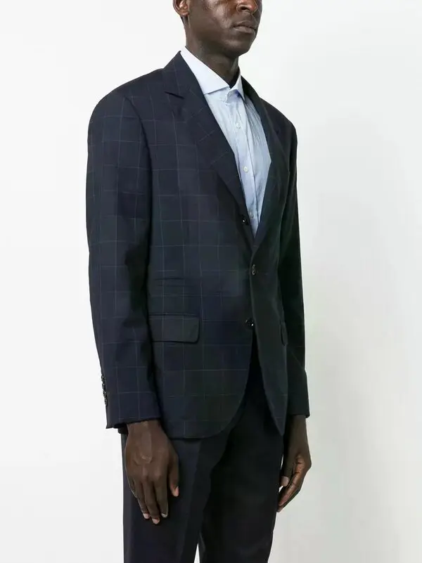 Brunello Cucinelli Single-breasted Checked Tailored Blazer