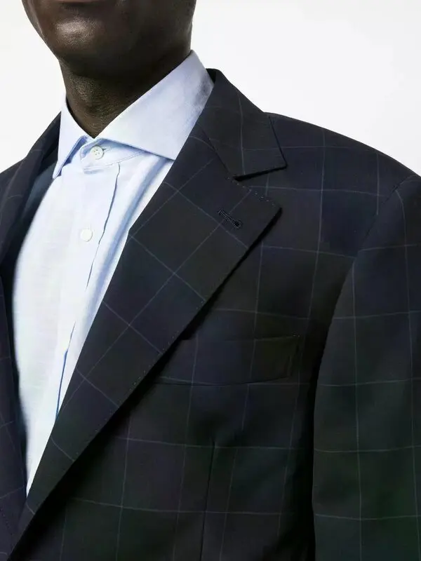 Brunello Cucinelli Single-breasted Checked Tailored Blazer
