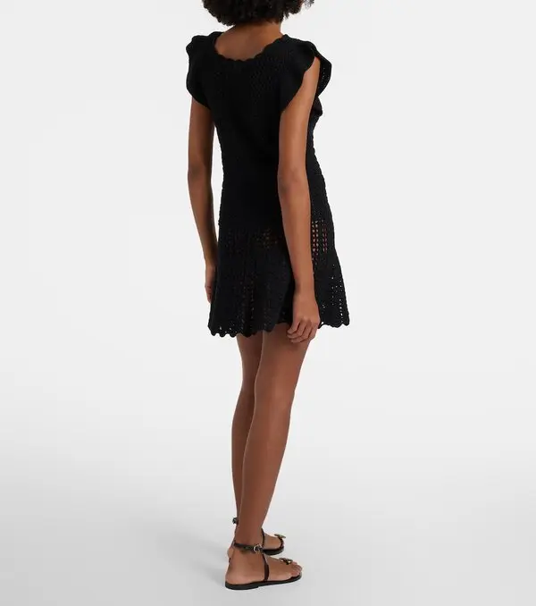 Melissa Odabash Bailey Knitted Cotton Minidress - Black