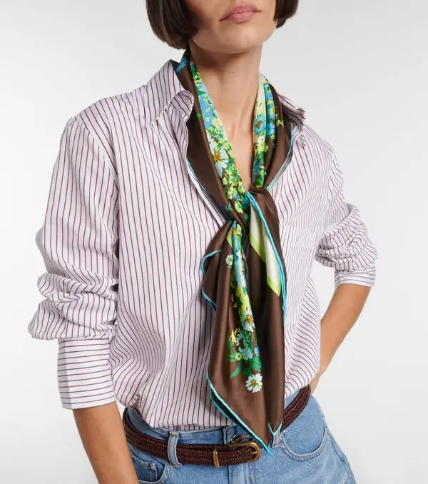 ALEMAIS Alémais Floral Silk Scarf
