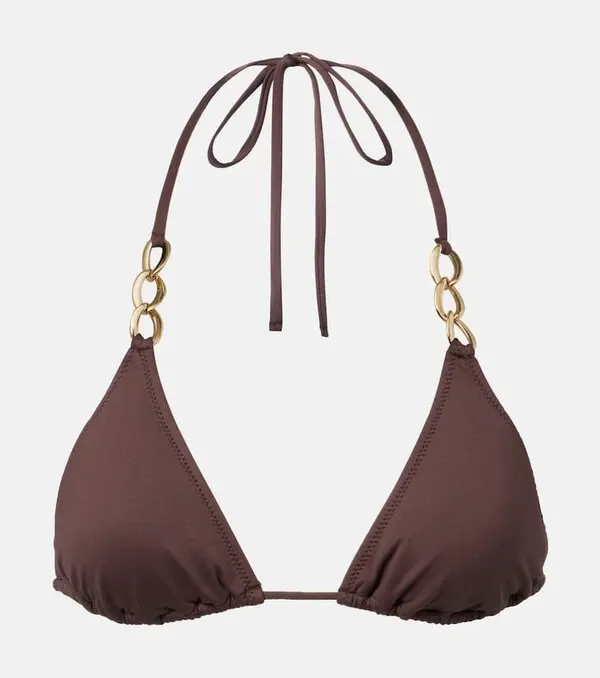Melissa Odabash Chain-detail Bikini Top - Brown