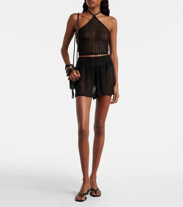 Missoni Crochet Lamé Shorts